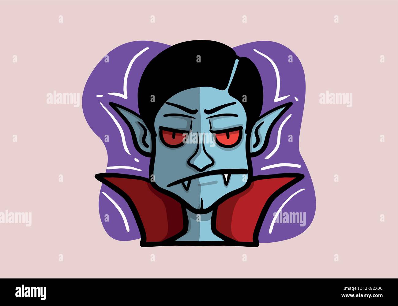 Hand drawn vampire vector cartoon character. EPS10 illüstration Stock ...