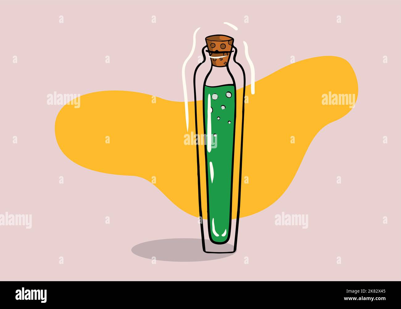 Hand drawn potion bottle, vector illustration Stock Vector Image & Art ...