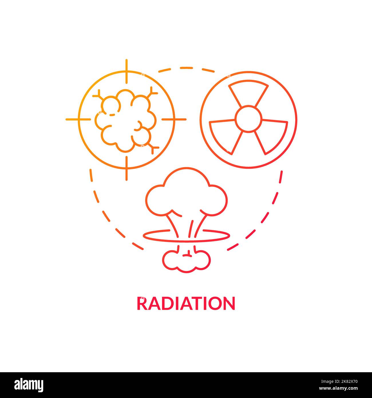 Radiation red gradient concept icon Stock Vector Image & Art - Alamy