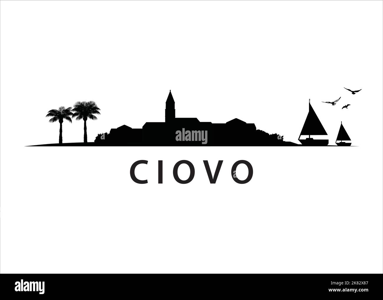 Ciovo island view Black and White Stock Photos & Images - Alamy