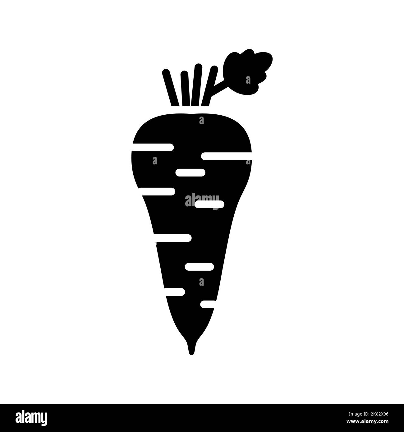 Parsnip root isolated vector glyph icon. Vegetable sign. Graph symbol ...