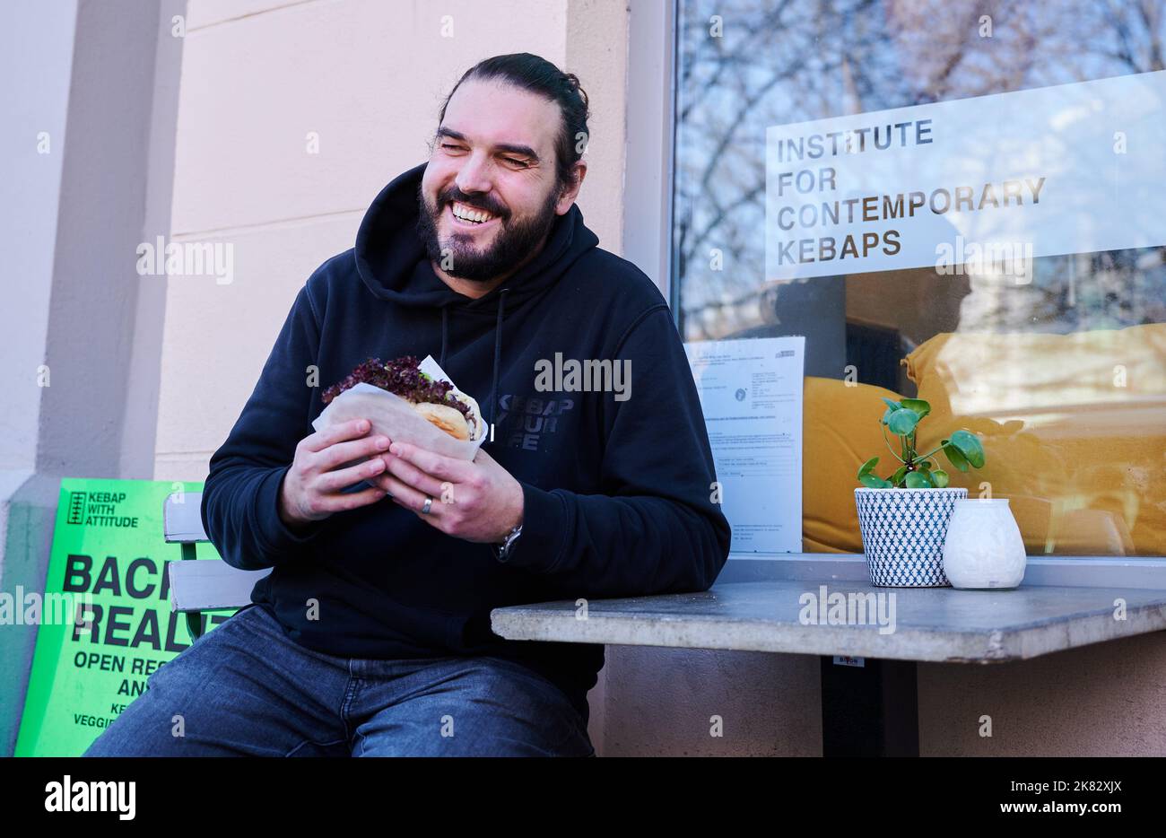 PRODUCTION - 10 March 2022, Berlin: Deniz Buchholz co-owner of the ...