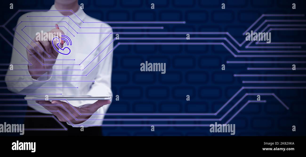 Business Man Presenting New Futuristic Technologies Stock Photo - Alamy