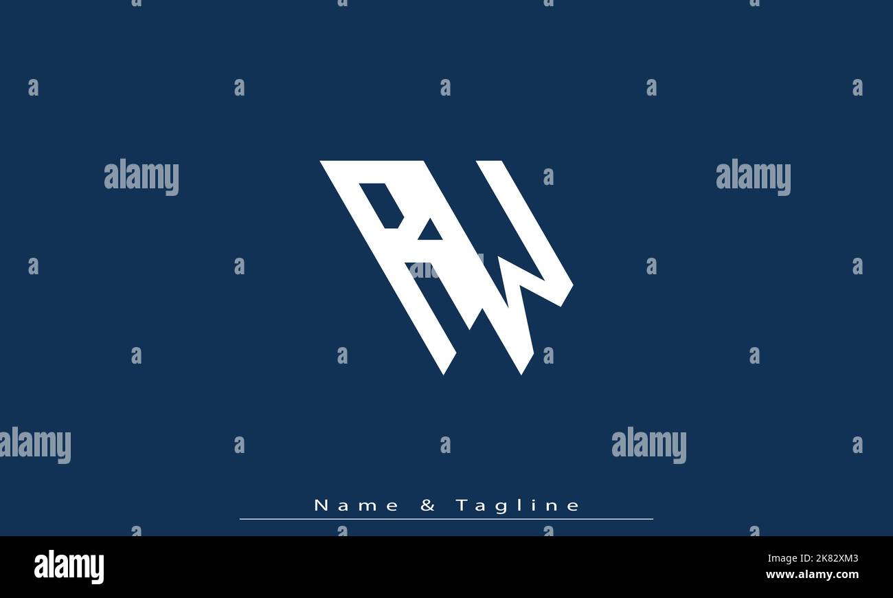 Alphabet letters Initials Monogram logo RW , WR Stock Vector Image ...