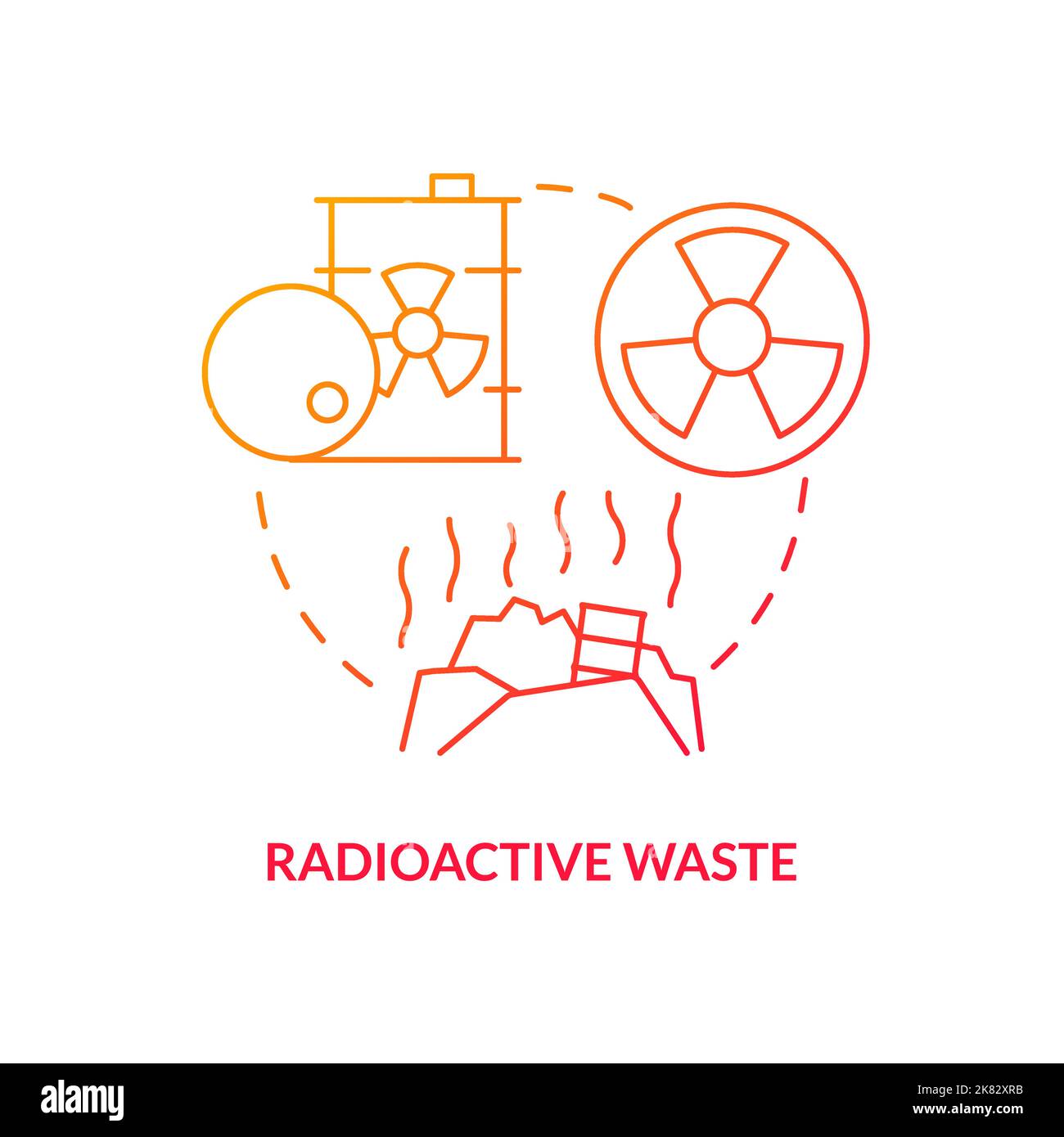 Radioactive waste red gradient concept icon Stock Vector Image & Art ...