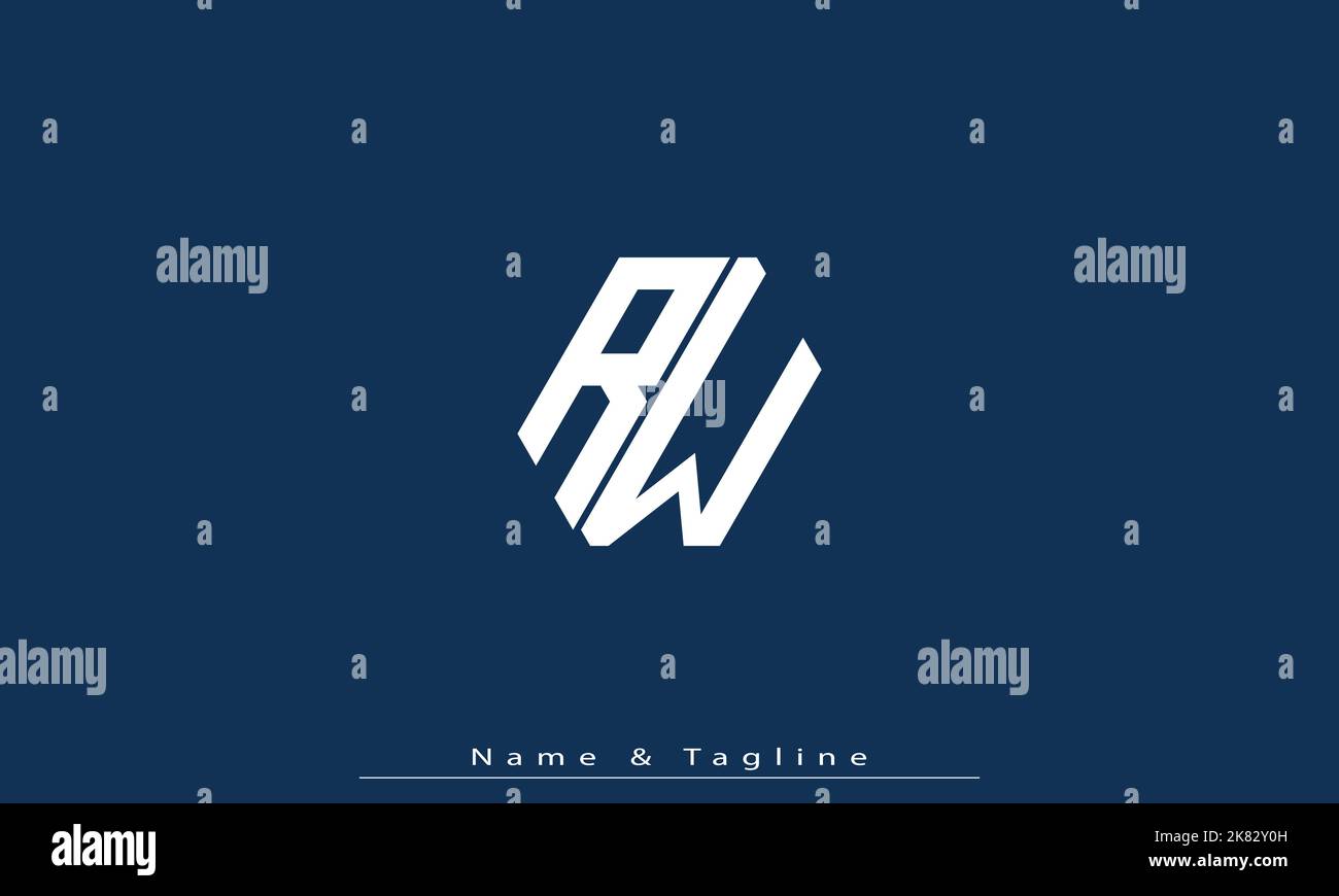 Alphabet letters Initials Monogram logo RW , WR Stock Vector Image ...