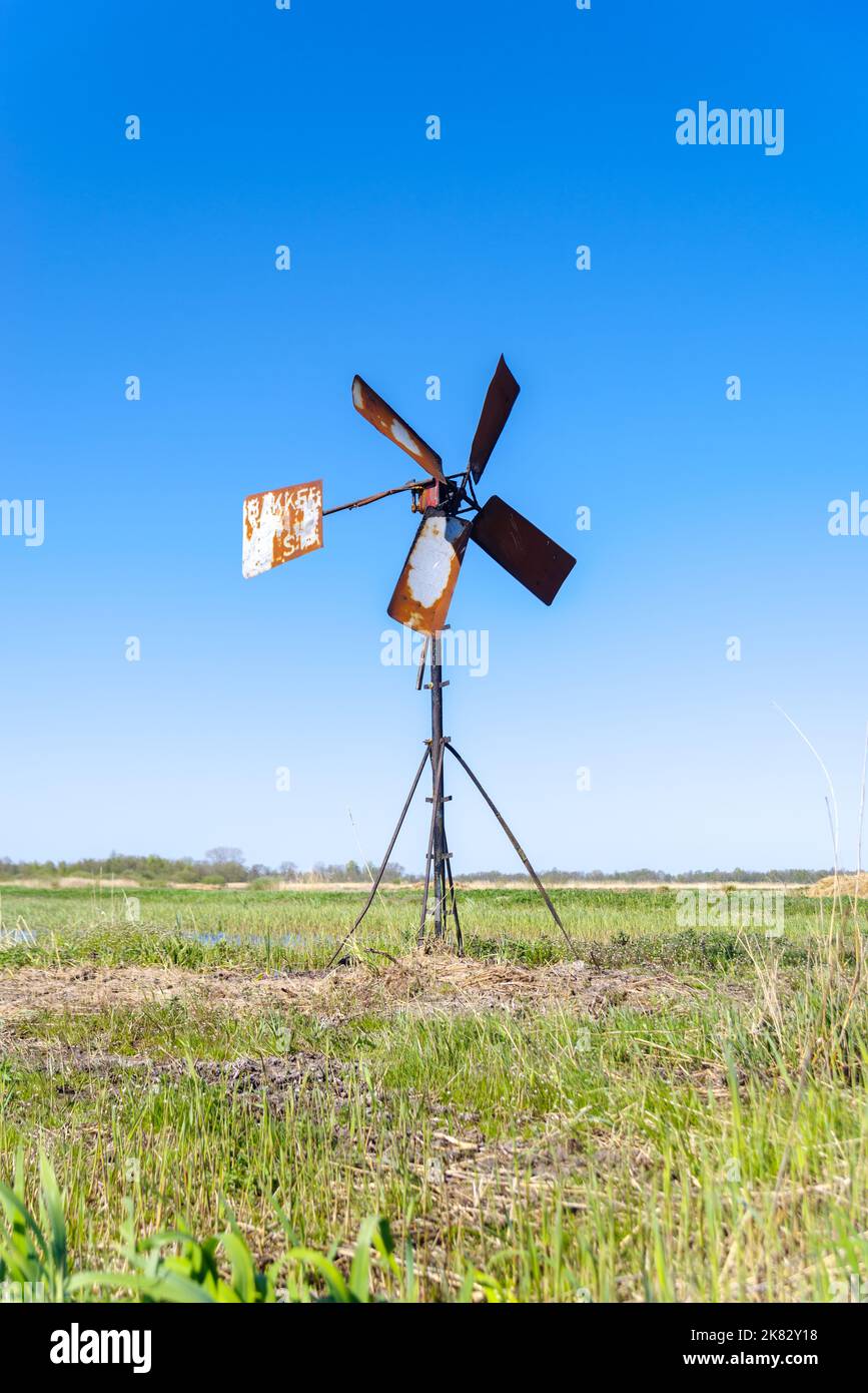 typical wind mill in the Dutch national reserve "the Weerribben Stock ...