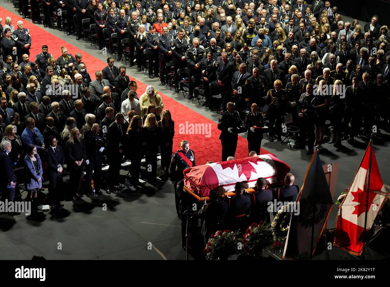 The casket of South Simcoe Police Service constable Morgan Russell is ...