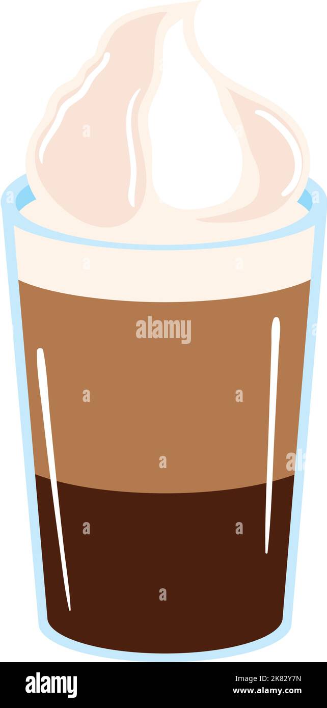 Ice coffee frappe on Stock Vector Images - Alamy