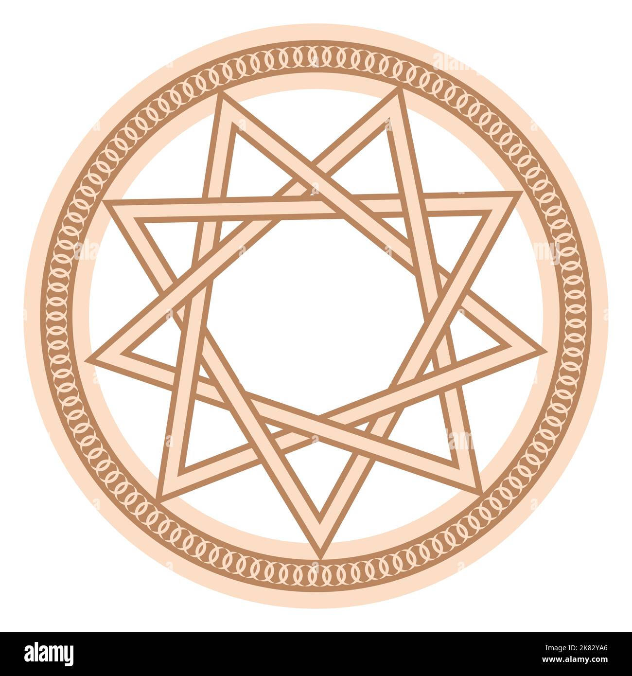 Star of Inglia, a Slavic symbol decorated with an ornament of ...