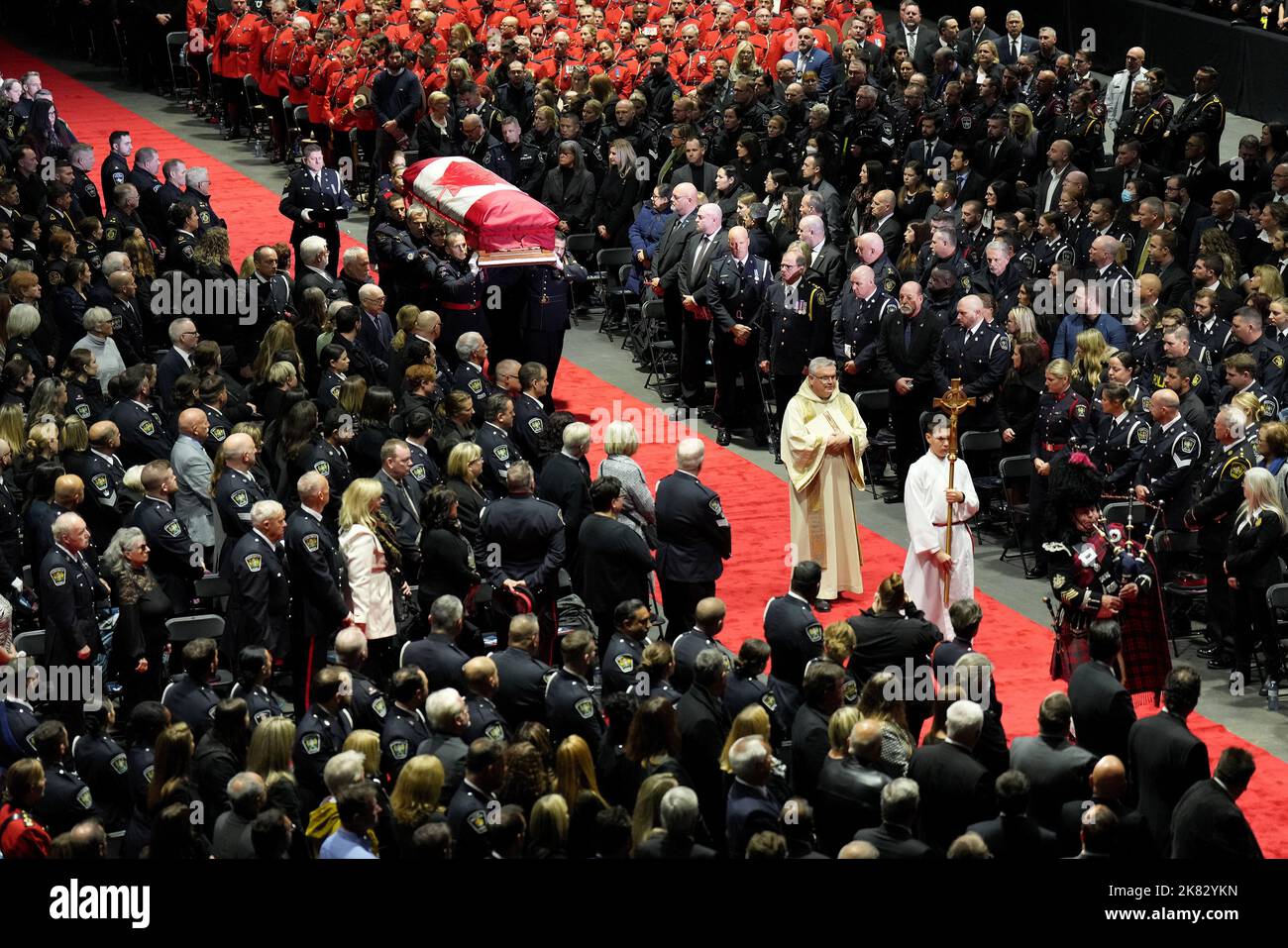 The casket of South Simcoe Police Service constable Morgan Russell is ...