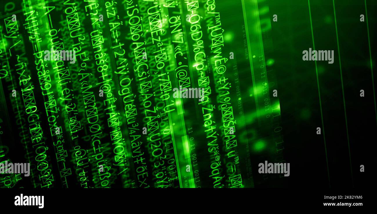 2d illustration Abstract futuristic electronic circuit technology ...