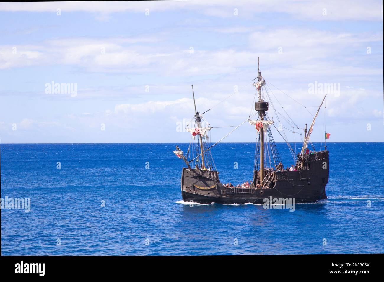 Portugal, Madeira, Funchal, Praia Formosa, sightseeing ship, tourism ...