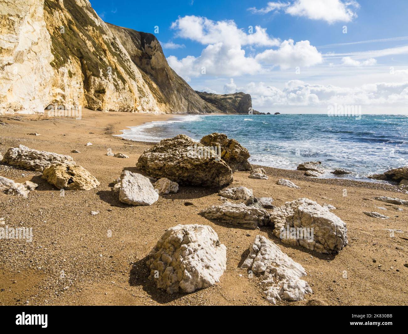 St.Oswald's Bay and Dungy Head on the Jurassic Coast in Dorset Stock ...
