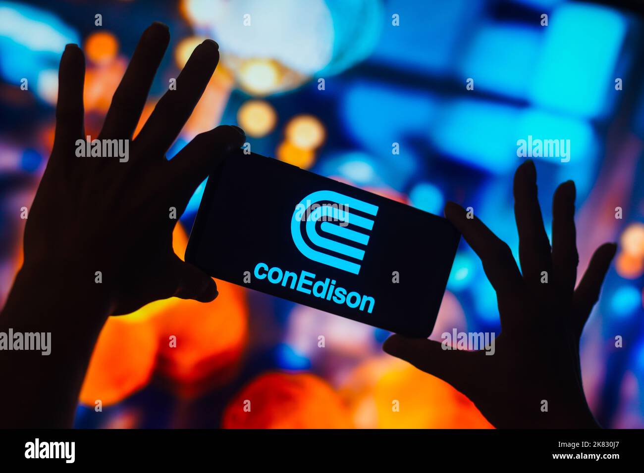 In this photo illustration, the Consolidated Edison, Inc. (Con Edison ...