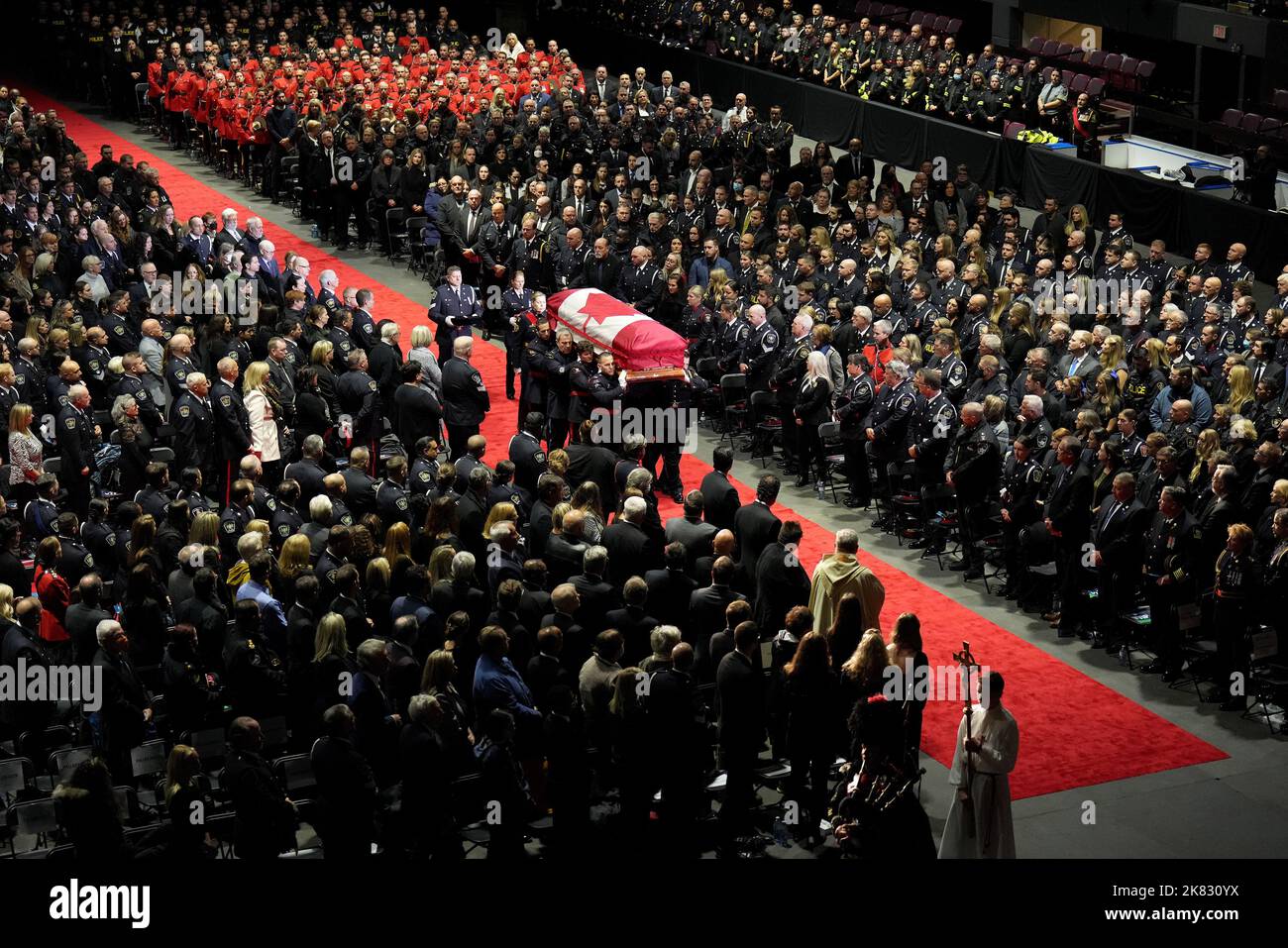 The casket of South Simcoe Police Service constable Morgan Russell is ...