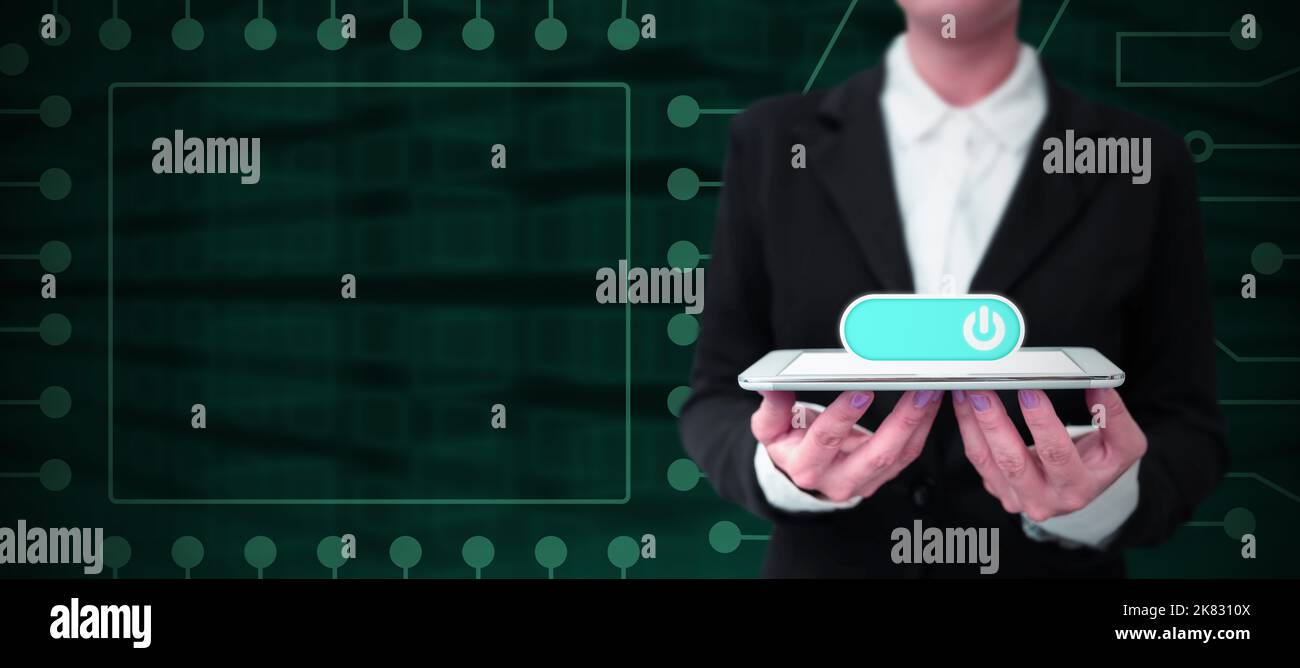 Business Man Presenting New Futuristic Technologies Stock Photo - Alamy