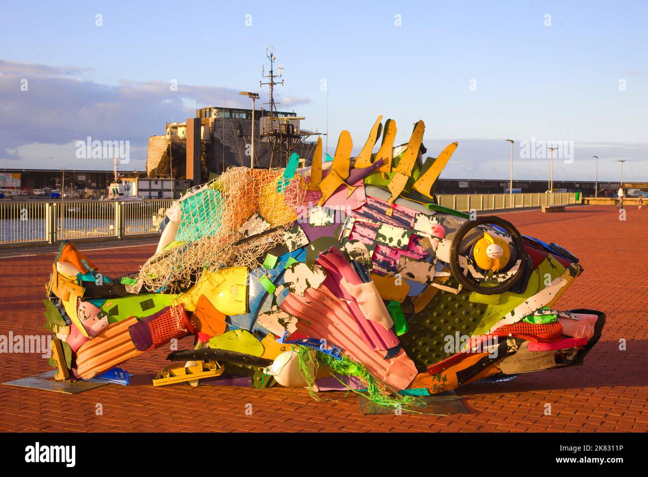 Portugal, Madeira, Funchal, harbor, fish statue Stock Photo - Alamy