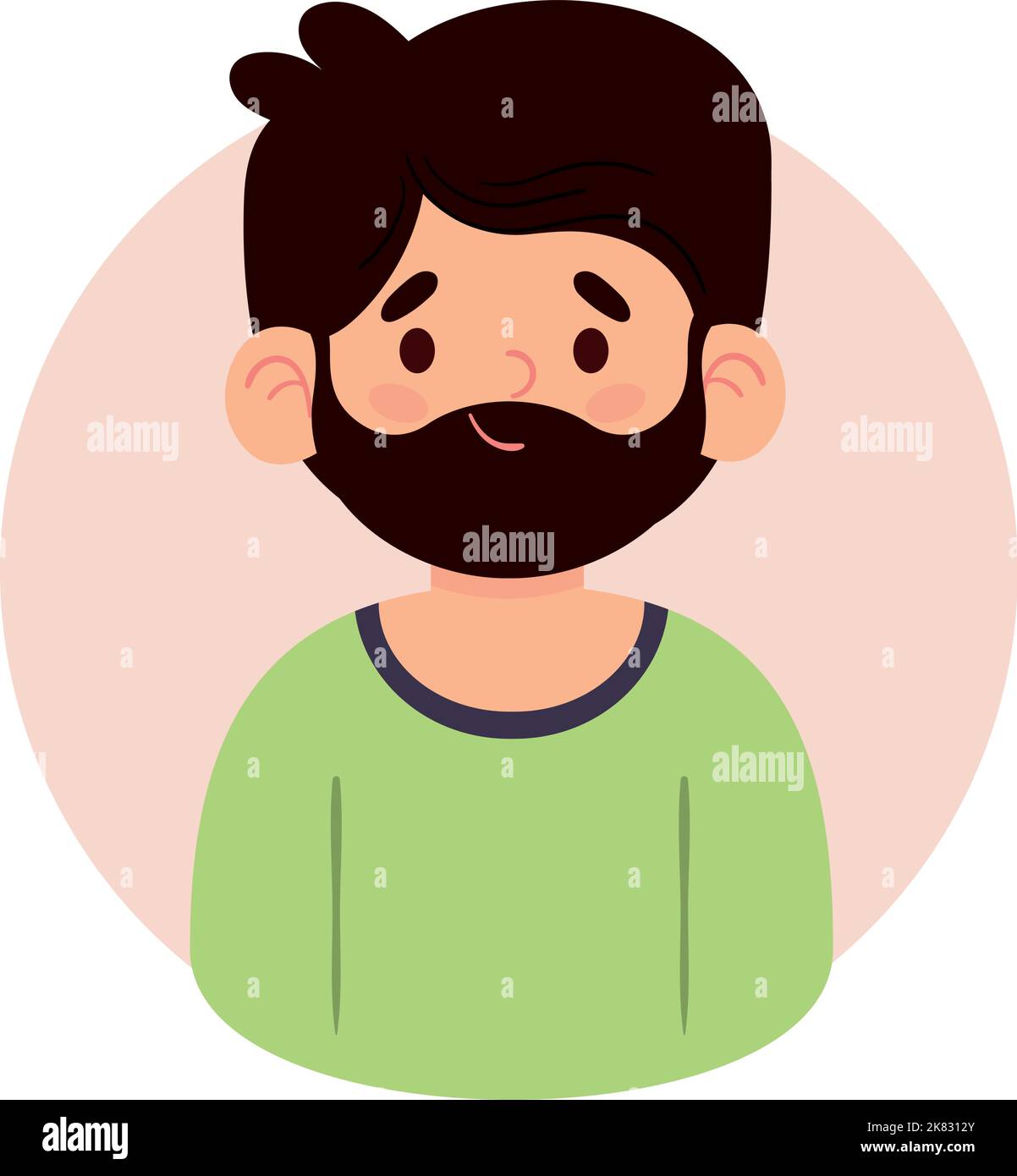 happy bearded guy avatar Stock Vector Image & Art - Alamy