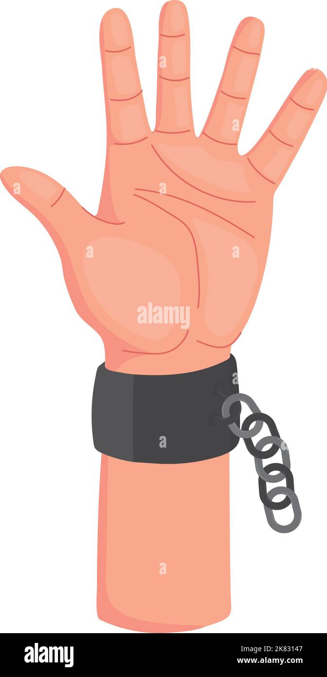 raised hand with chain, human rights Stock Vector Image & Art - Alamy
