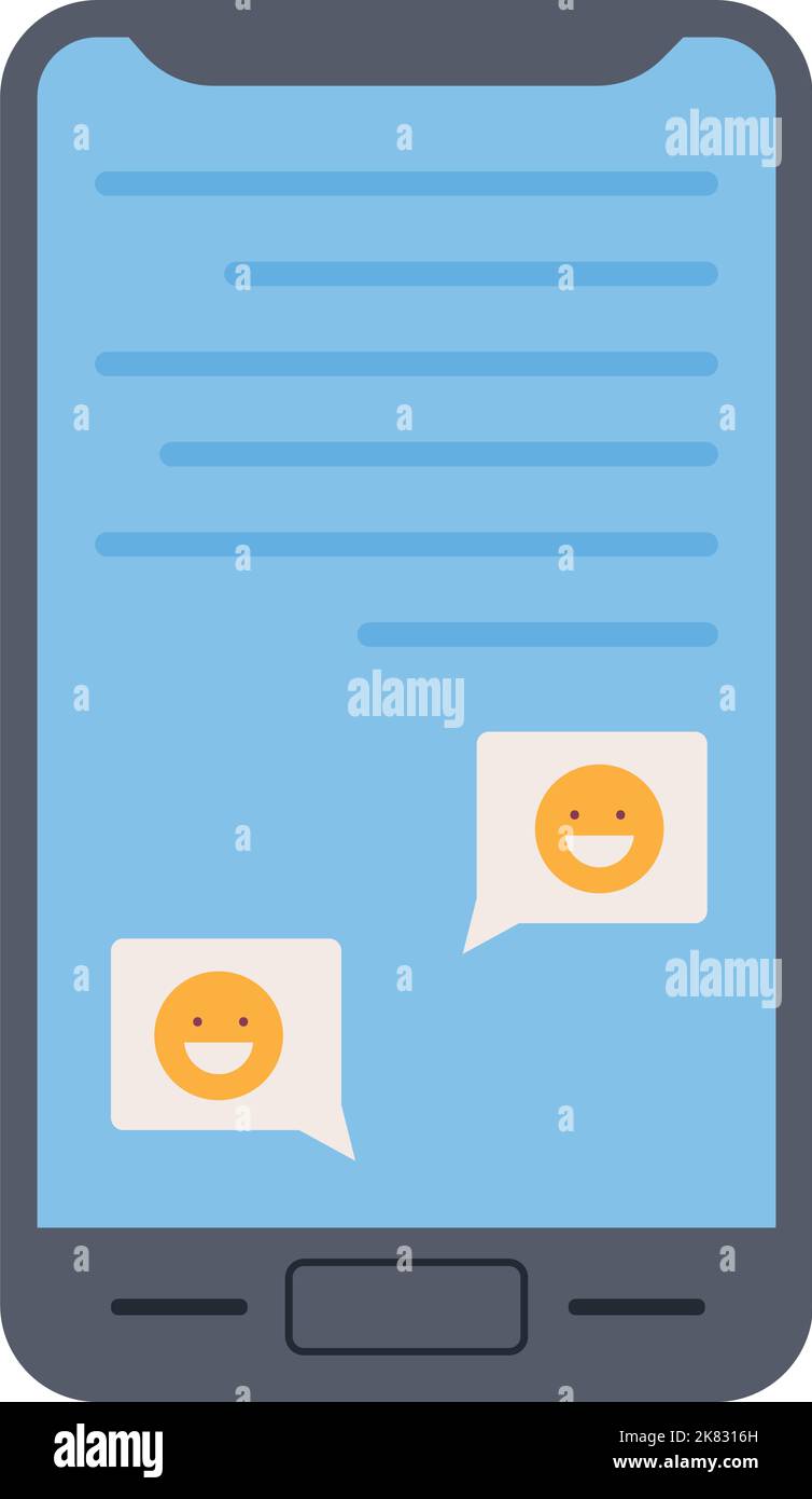 smartphone chat messages Stock Vector Image & Art - Alamy