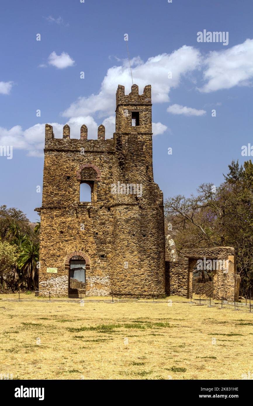 Royal archive building of the emperor Fasilides castle in Gondar ...