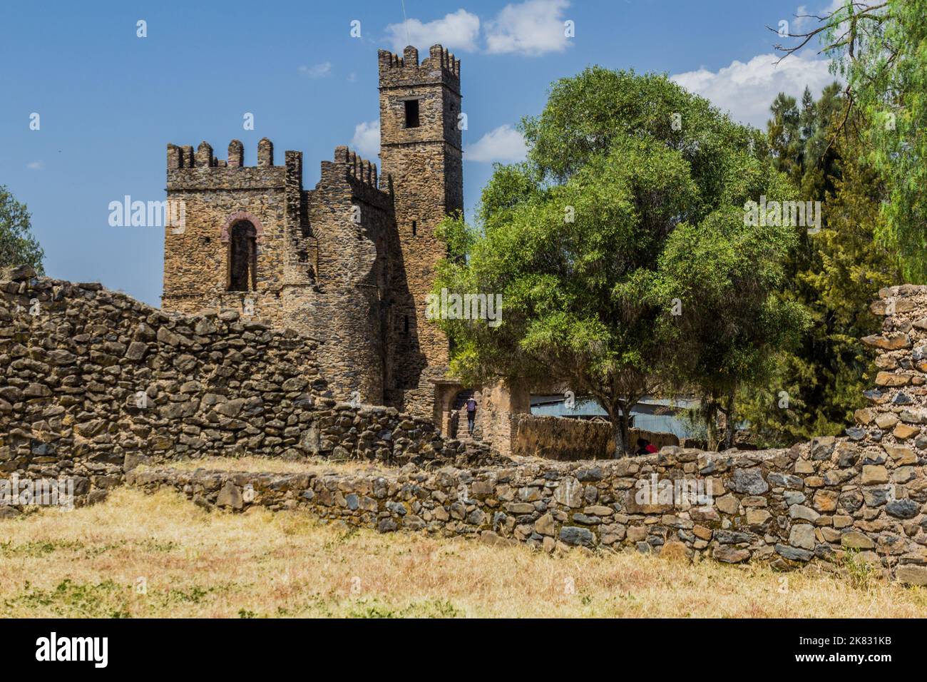Royal archive building of the emperor Fasilides castle in Gondar ...
