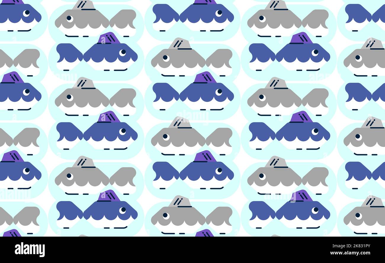 Seamless pattern shark turtle Stock Vector Images - Alamy