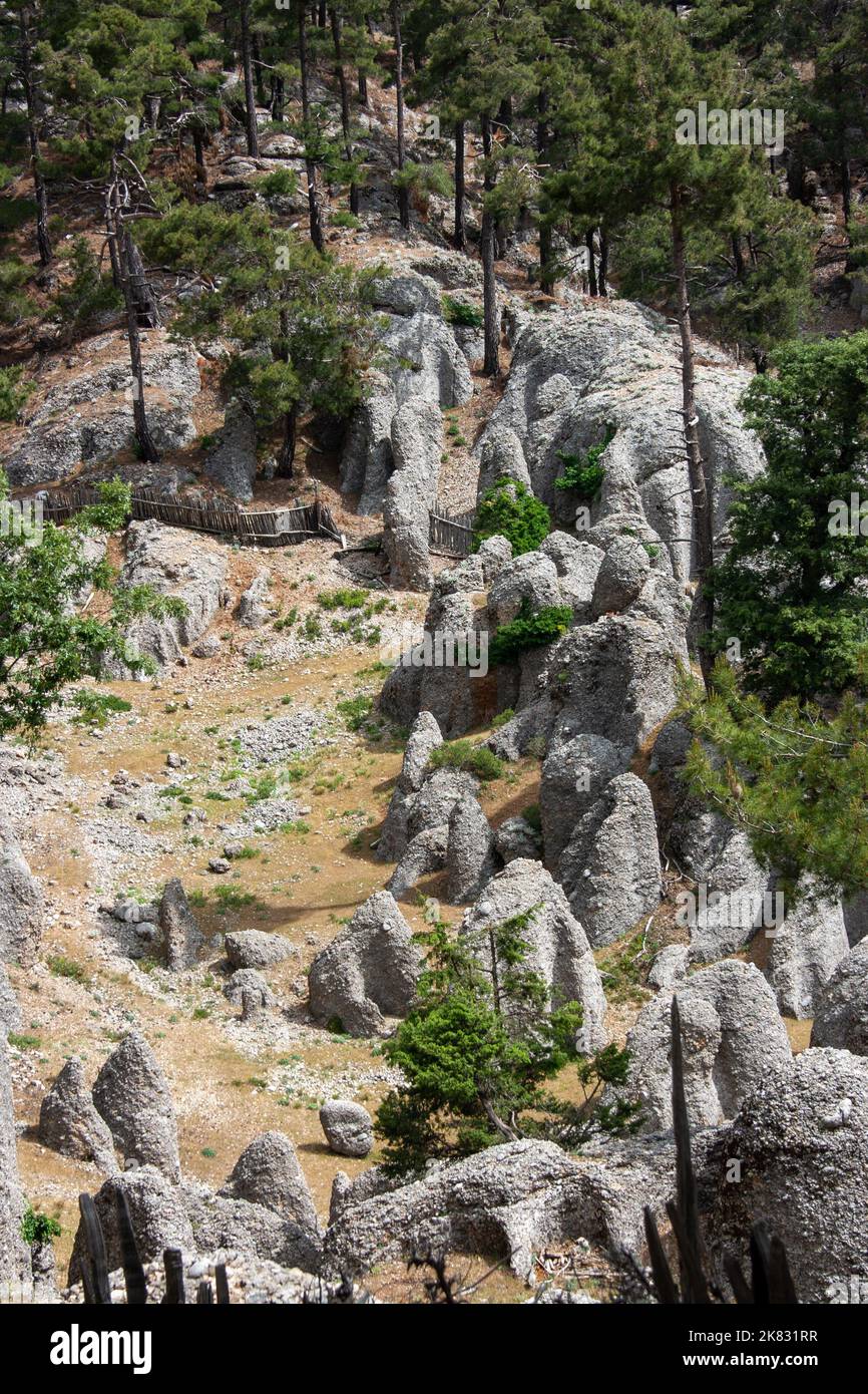 Sedimentary rocks, Taurus Mountains, Köprülü Canyon National Park ...