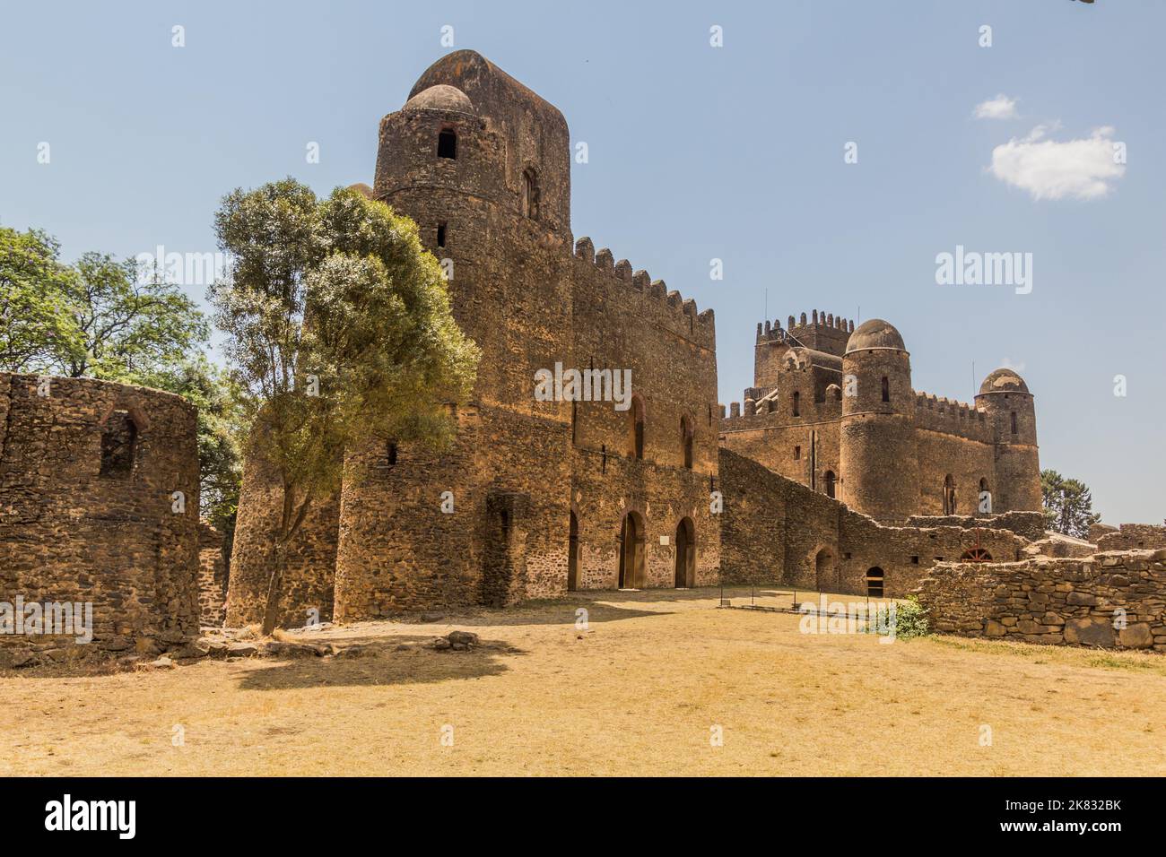 Palace of Iyasu I and Fasilidas palace in the Royal Enclosure in Gondar ...