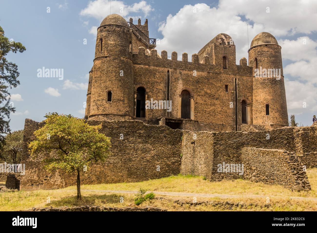 Fasilidas palace in the Royal Enclosure in Gondar, Ethiopia Stock Photo ...