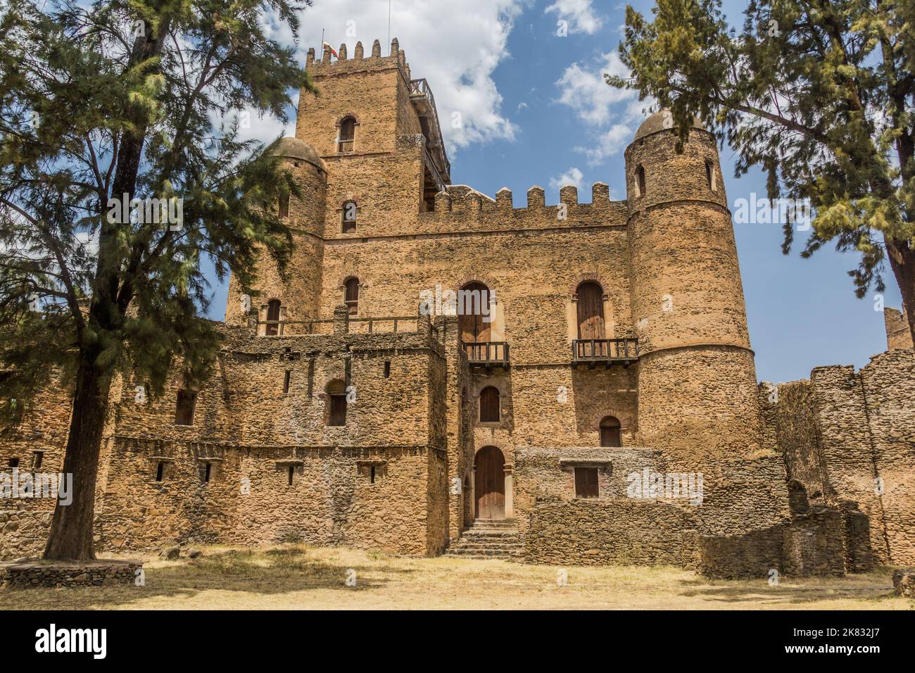 Fasilidas palace in the Royal Enclosure in Gondar, Ethiopia Stock Photo ...