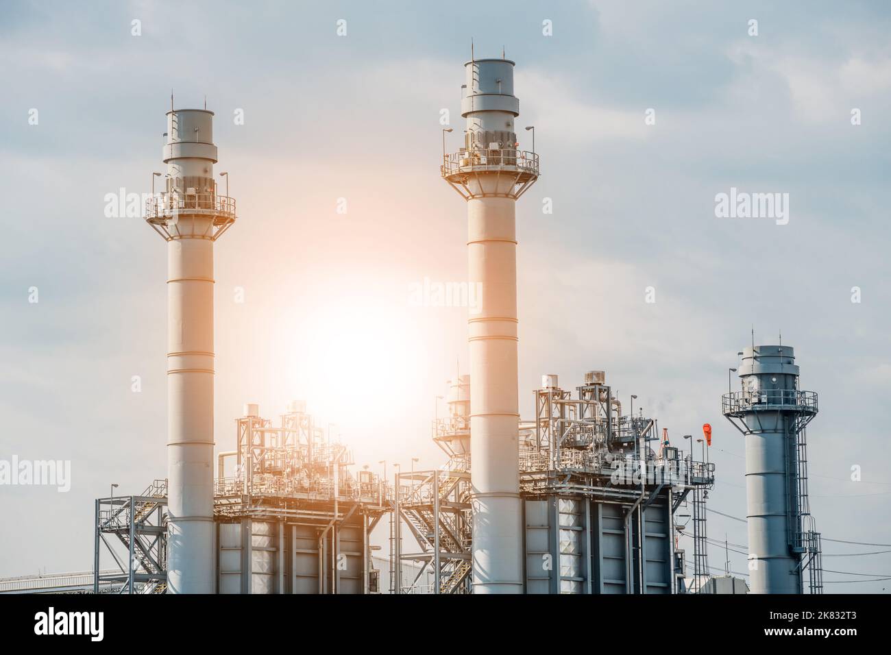 Industrial zone,The equipment of oil refining,Close-up of industrial ...