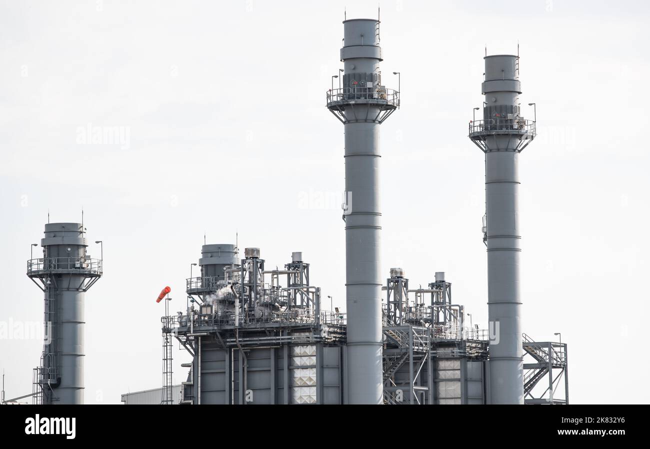 Industrial zone,The equipment of oil refining,Close-up of industrial ...