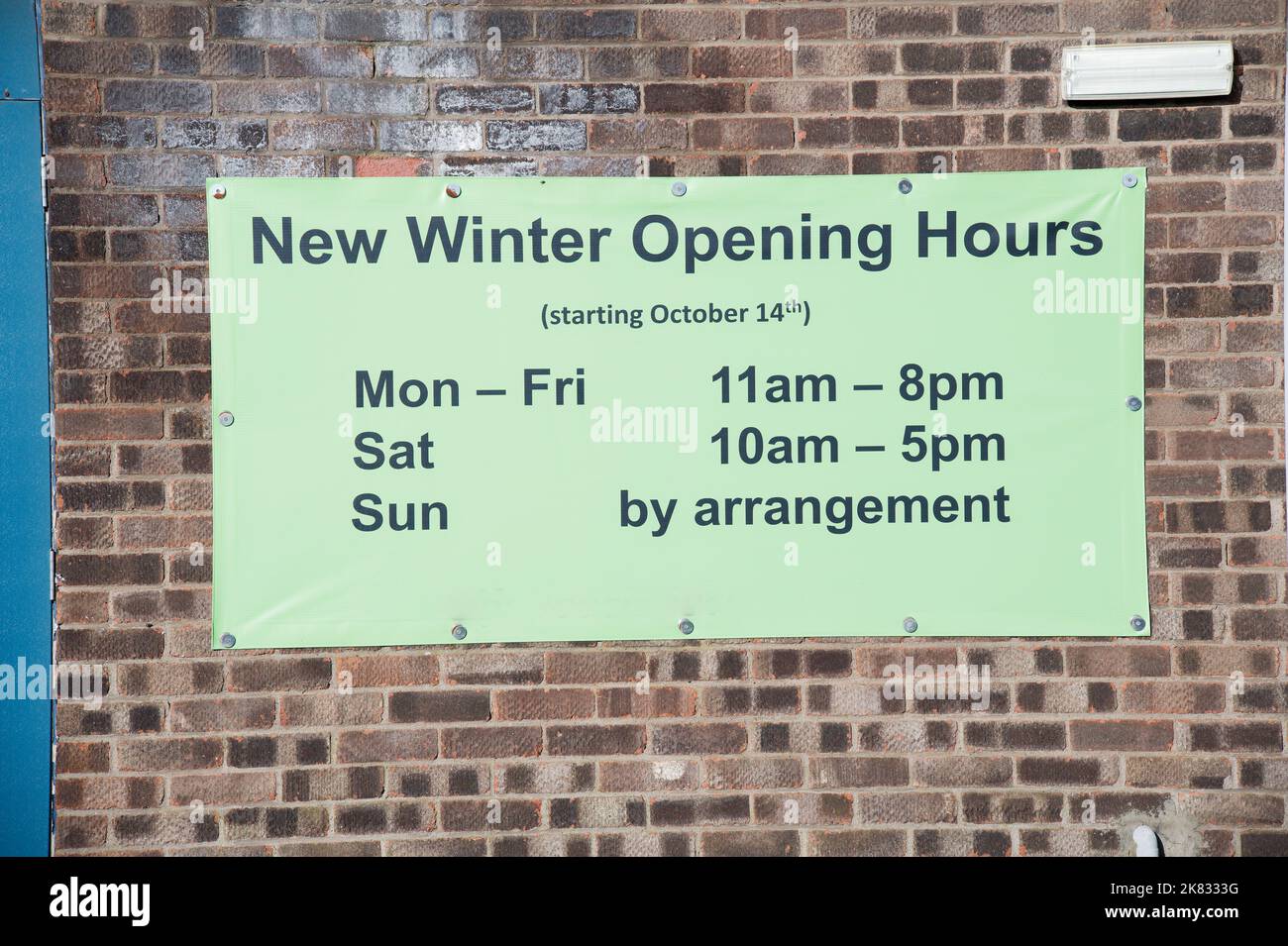 Business shop opening and closed times in hours and days Stock Photo ...