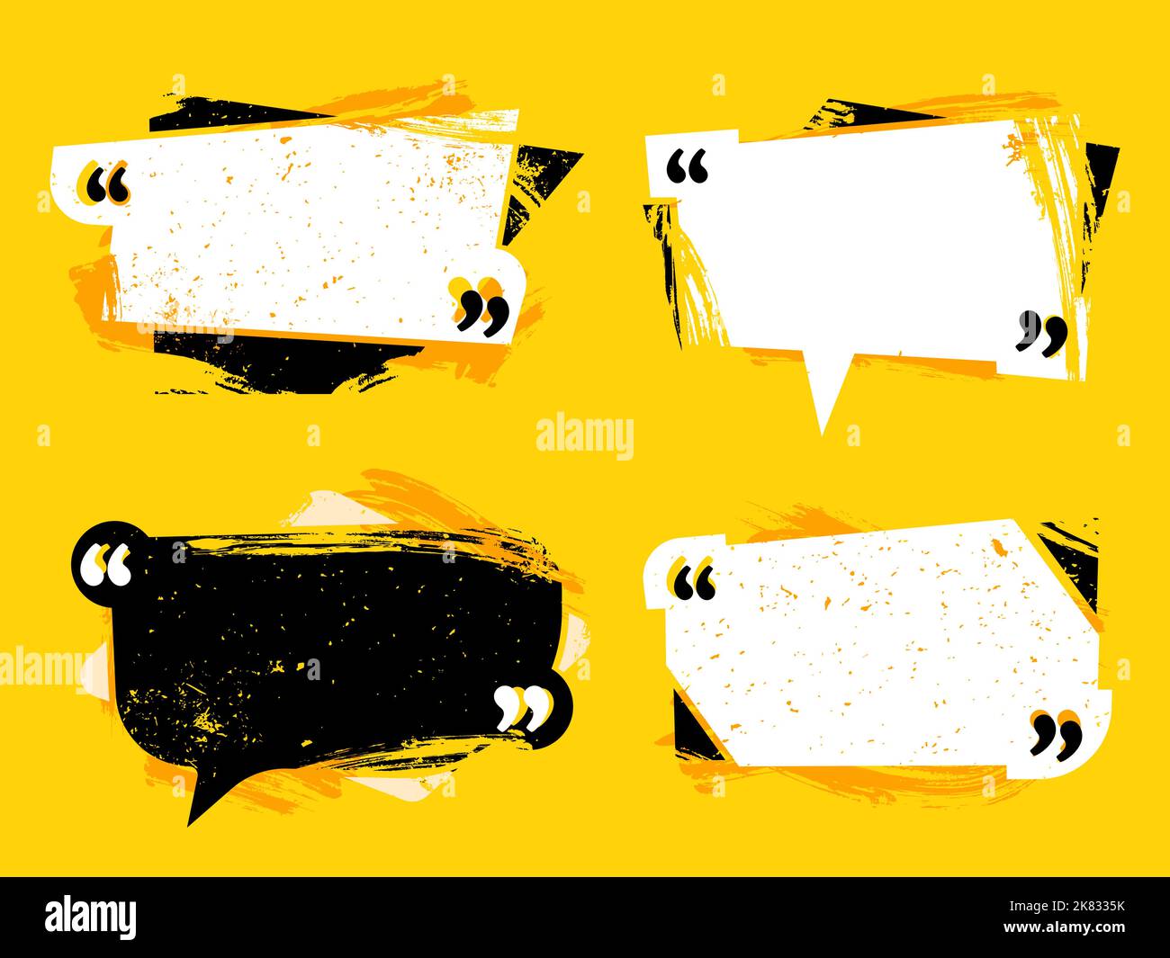 Grunge quote in quotes. Rectangular shaped boxes for citation text ...