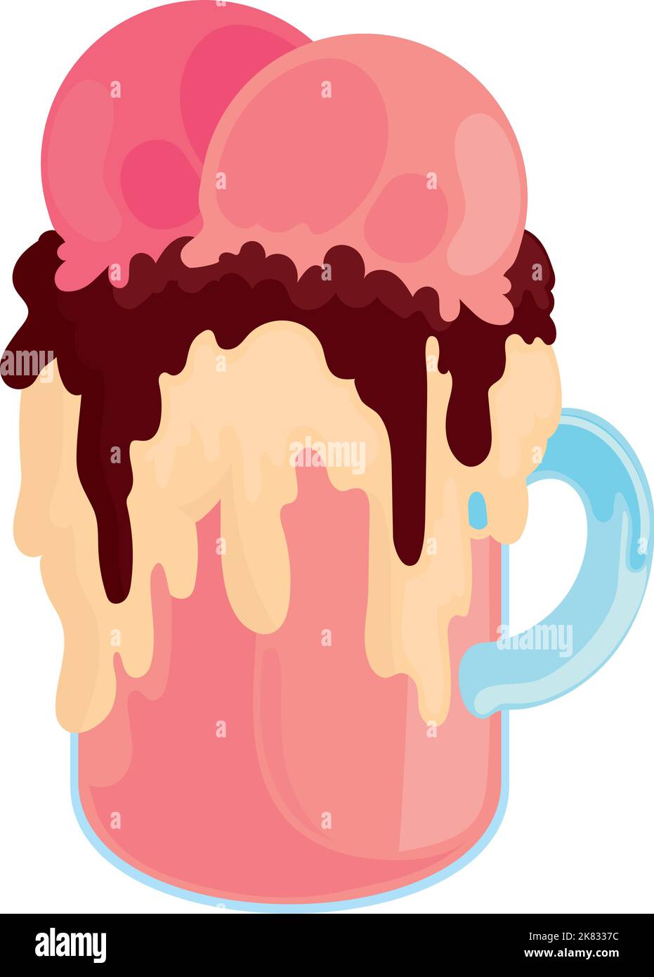 milkshake with ice cream Stock Vector Image & Art - Alamy
