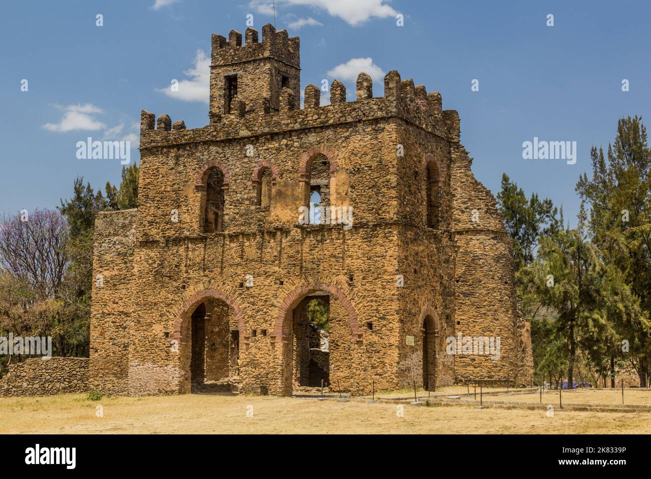 Royal archive building of the emperor Fasilides castle in Gondar ...