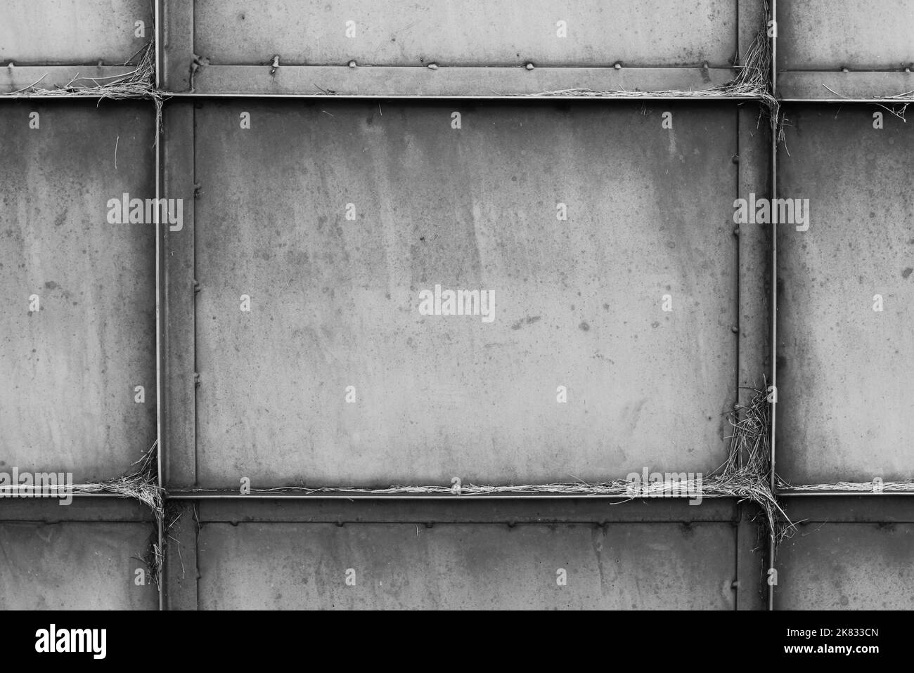 Aged structural steel detail panel Stock Photo - Alamy