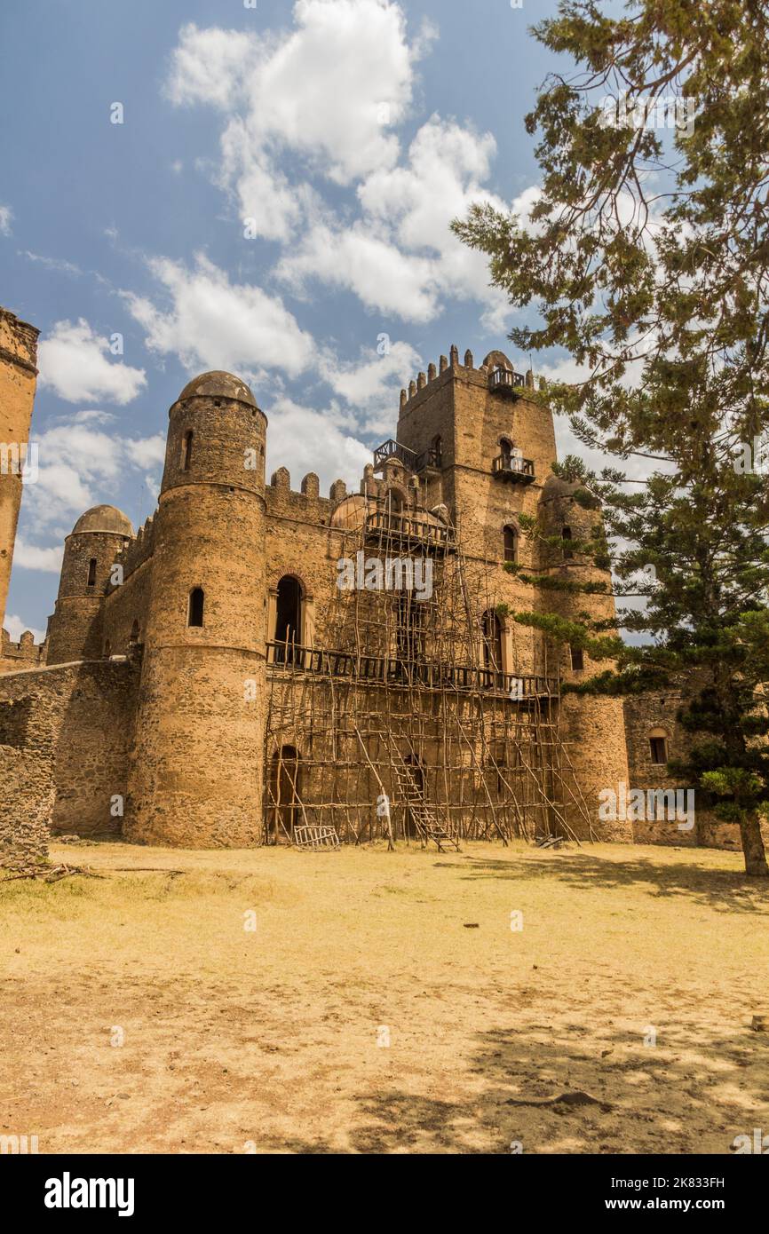 Fasilidas palace in the Royal Enclosure in Gondar, Ethiopia Stock Photo ...