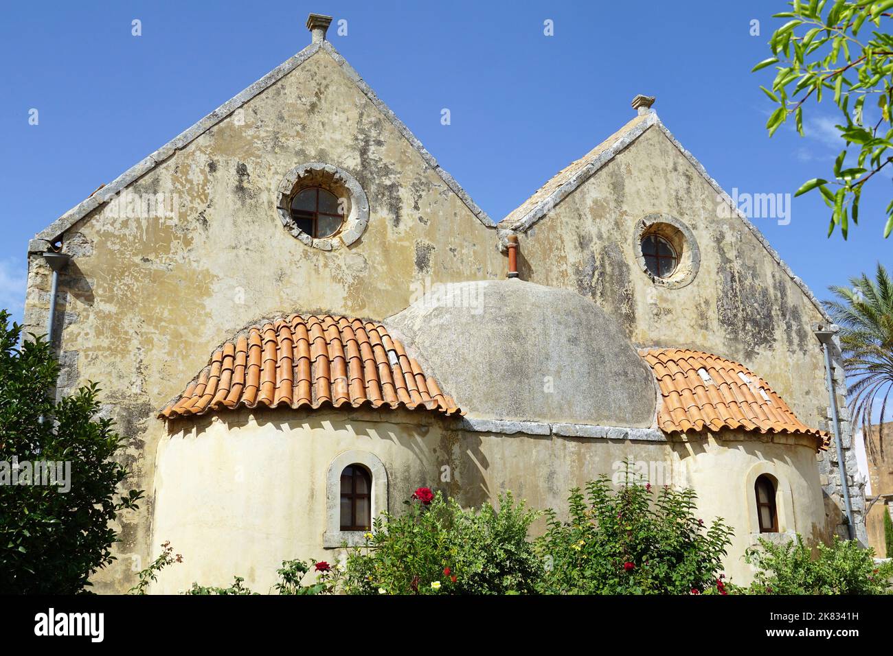 apse, Venetian baroque church, Arkadi Monastery, Crete, Greece, Europe ...