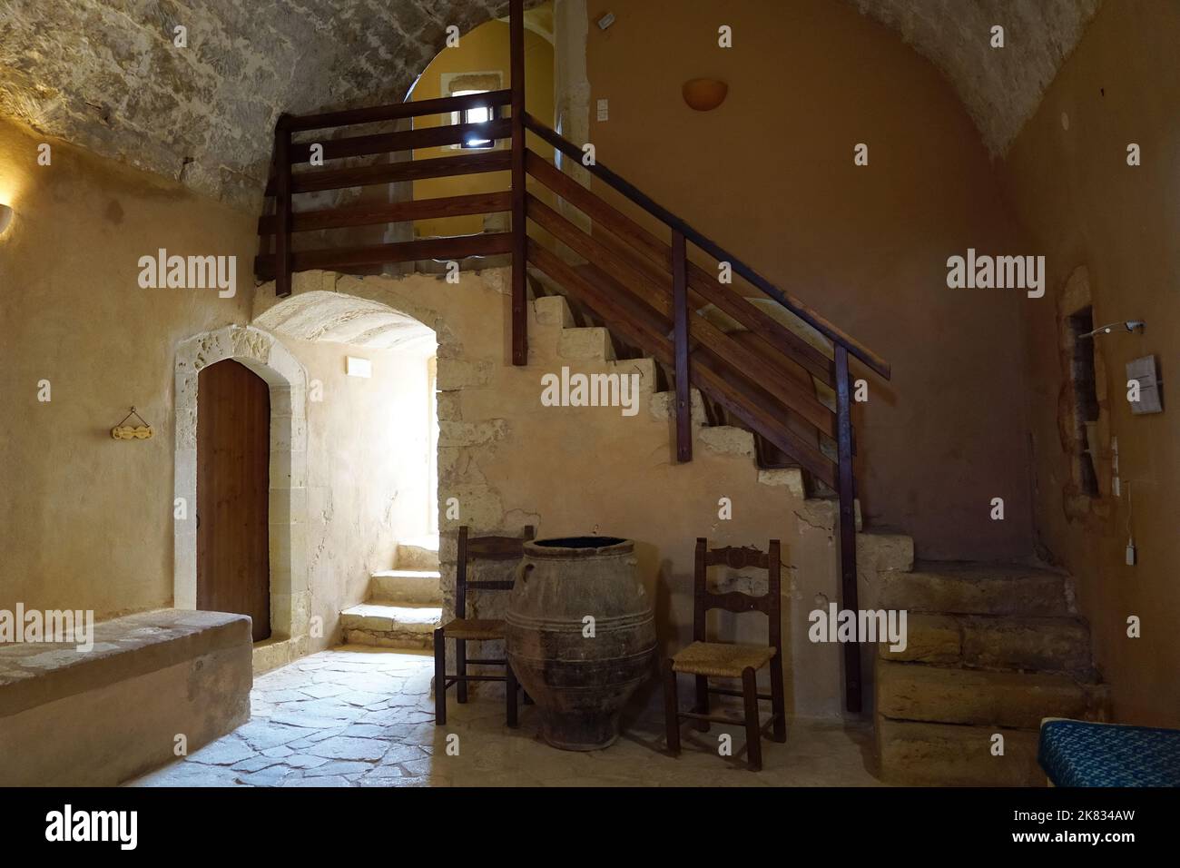 interior, Arkadi Monastery, Crete, Greece, Europe Stock Photo - Alamy
