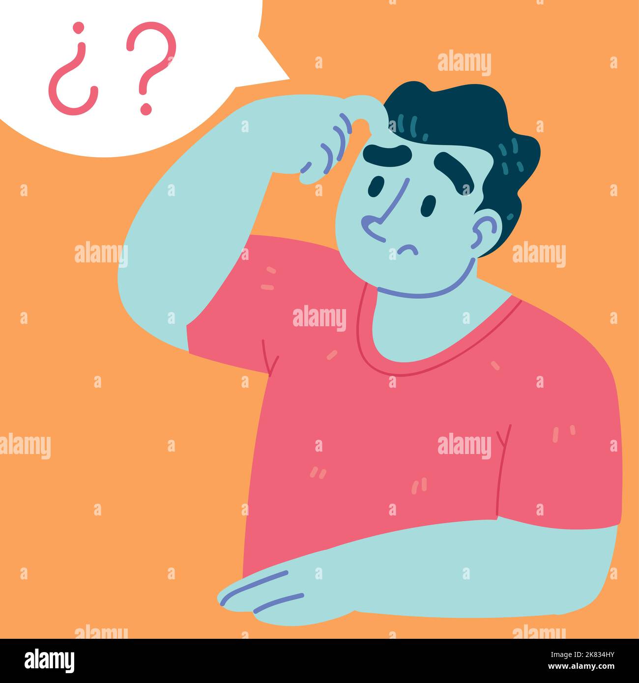 man think and difficult choice Stock Vector Image & Art - Alamy