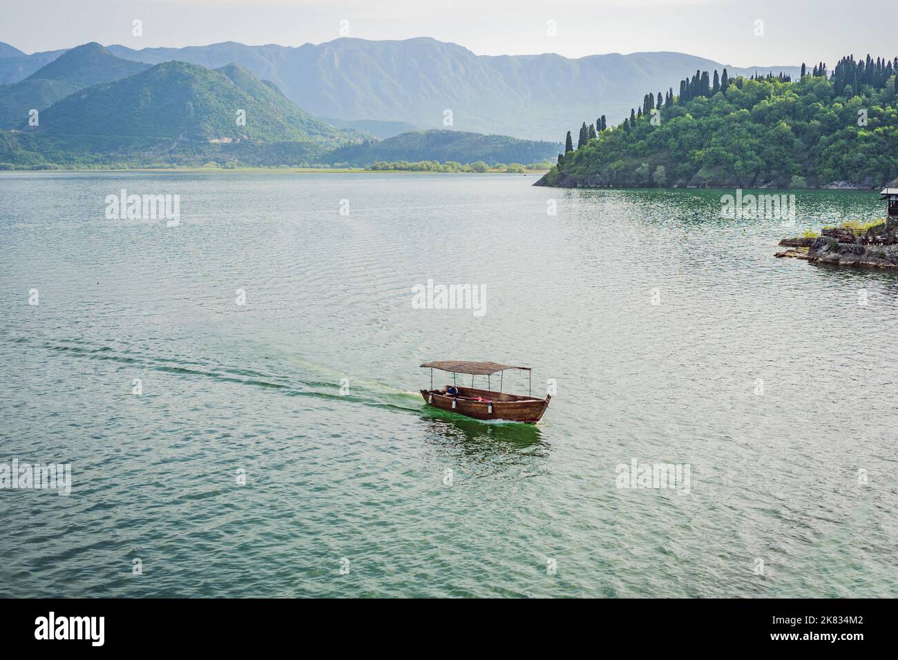 National Park Skadar Lake. Montenegro. Skadar lake. Dawn. View from ...