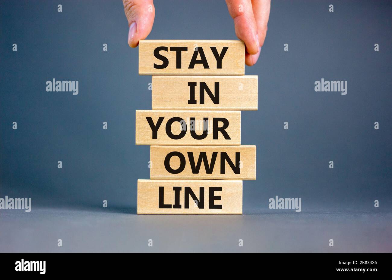 Stay in your own line symbol. Concept words Stay in your own line on ...