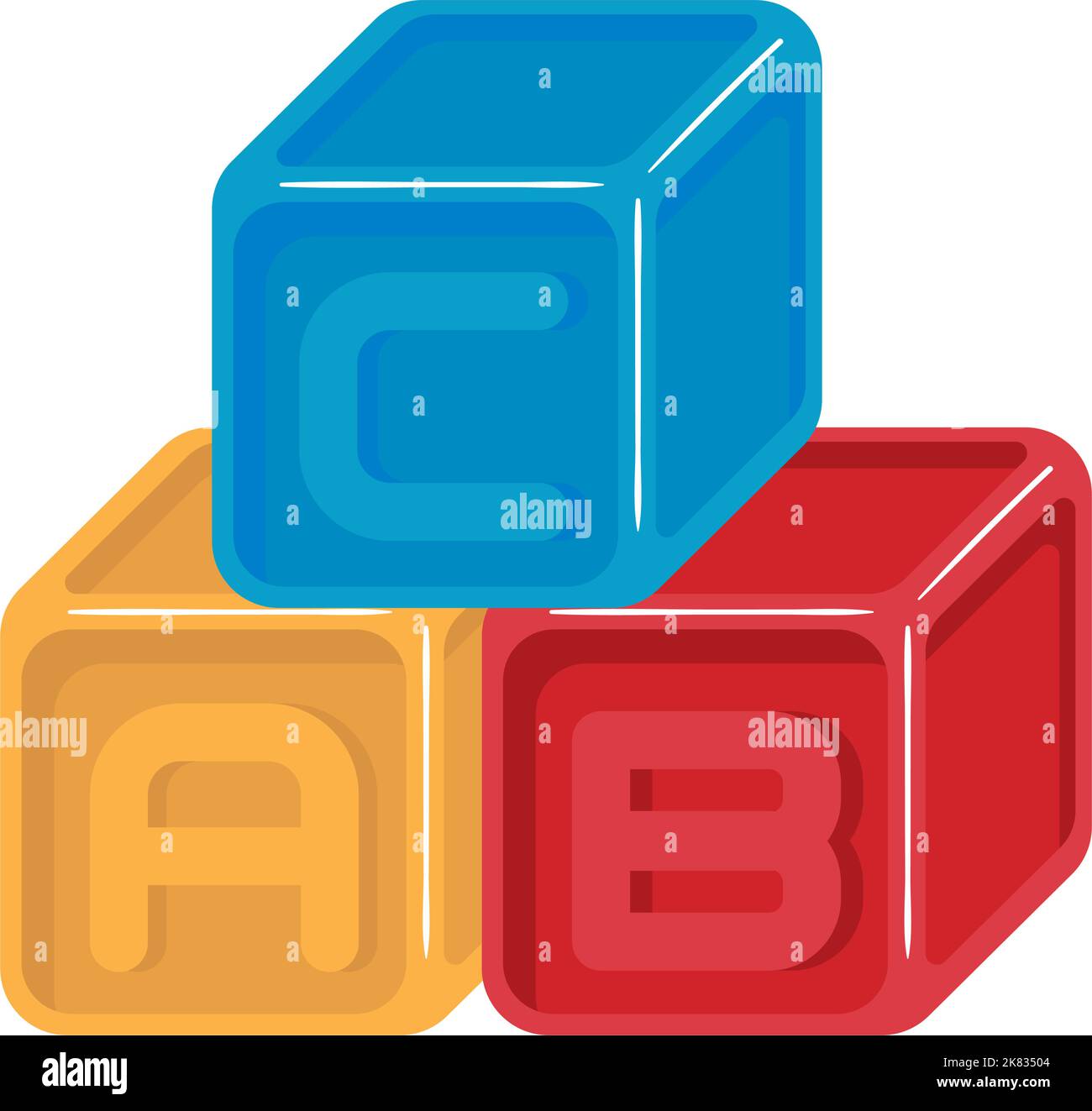 Baby building blocks alphabet Stock Vector Images - Alamy