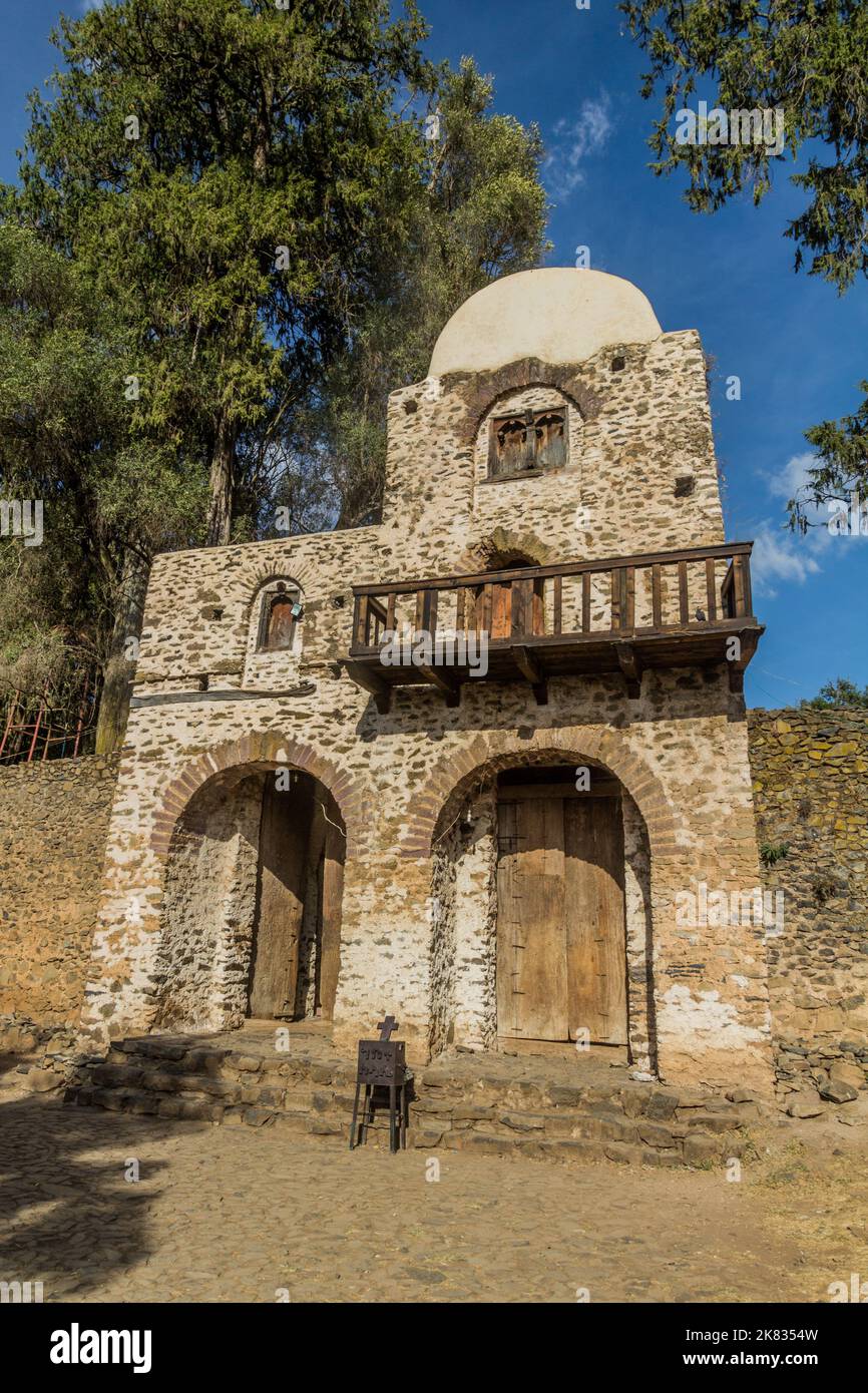 Entrance gate of Debre Birhan (Berhan) Selassie church in Gondar ...