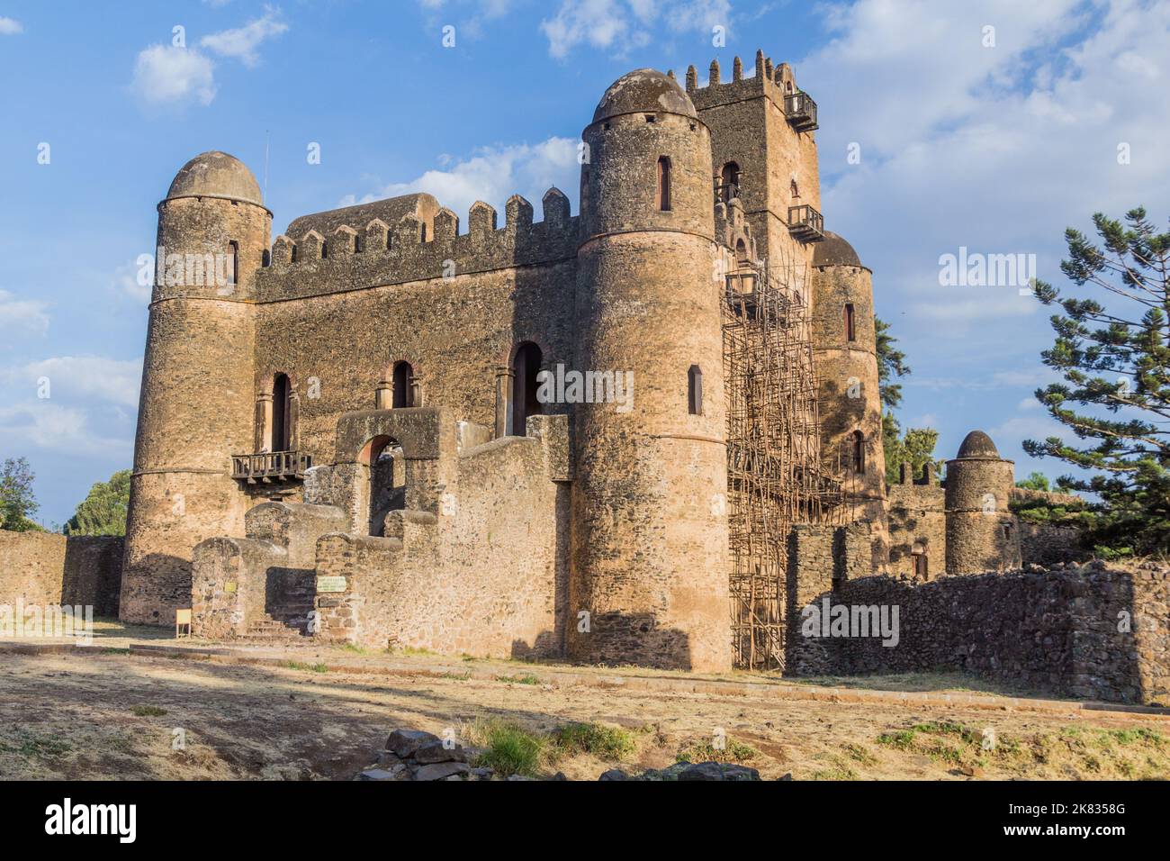 Fasilidas palace in the Royal Enclosure in Gondar, Ethiopia Stock Photo ...