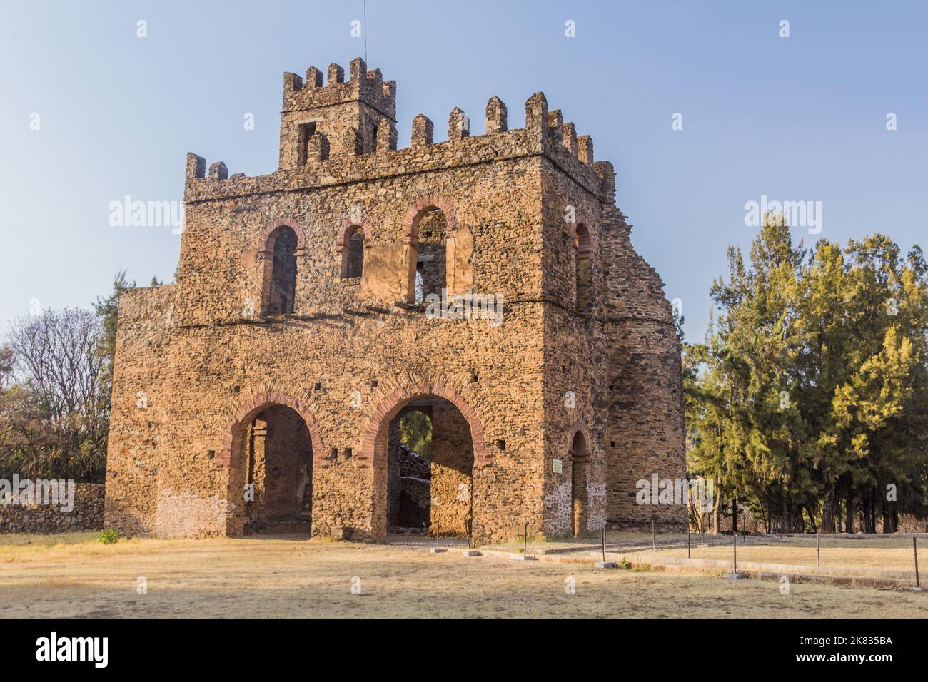 Royal archive building of the emperor Fasilides castle in Gondar ...