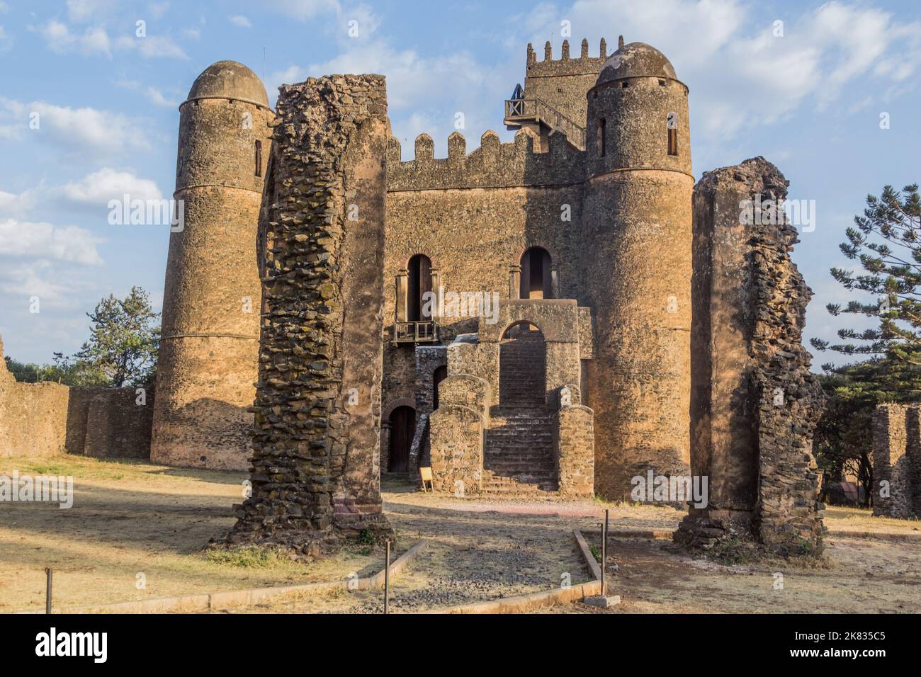 Fasilidas palace in the Royal Enclosure in Gondar, Ethiopia Stock Photo ...